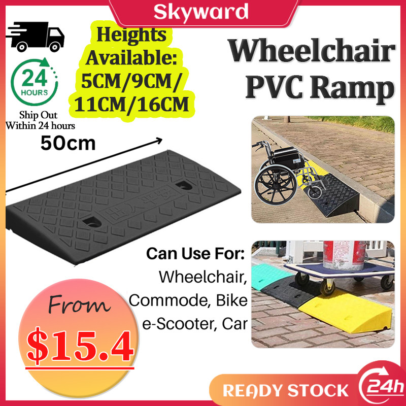 Portable Curb Ramps Heavy Duty Plastic Wheelchair Ramp Lightweight PVC ...
