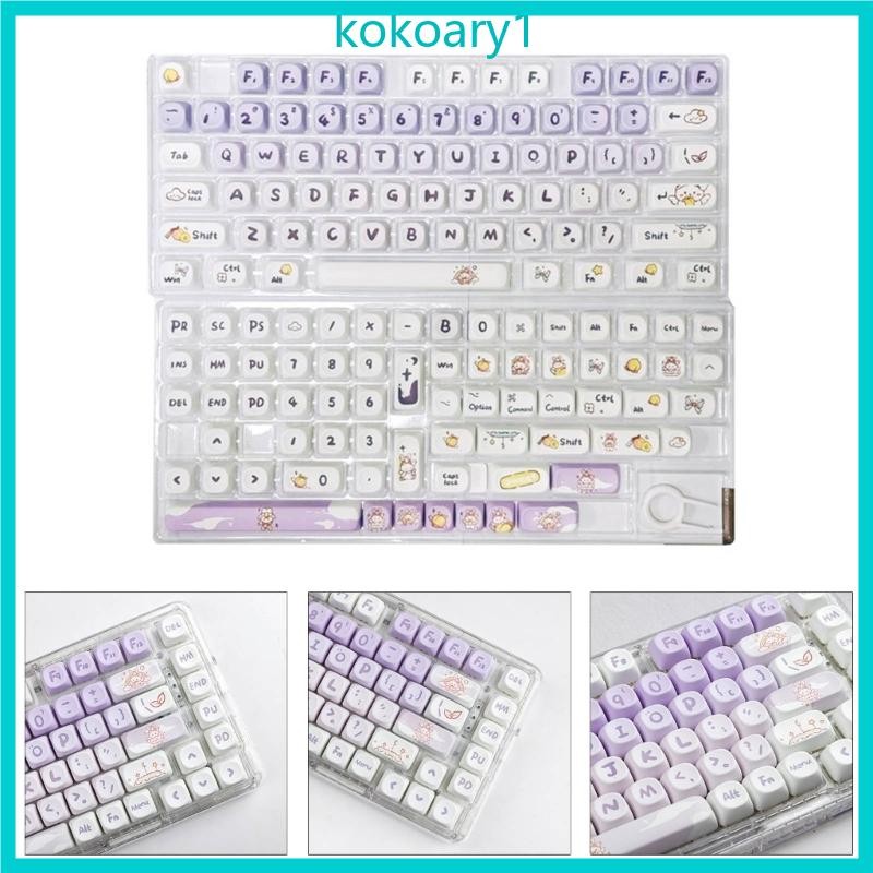 KOKO PBT Mechanical Keyboard Keycaps 142 Keys Cartoon Rabbit Theme ...