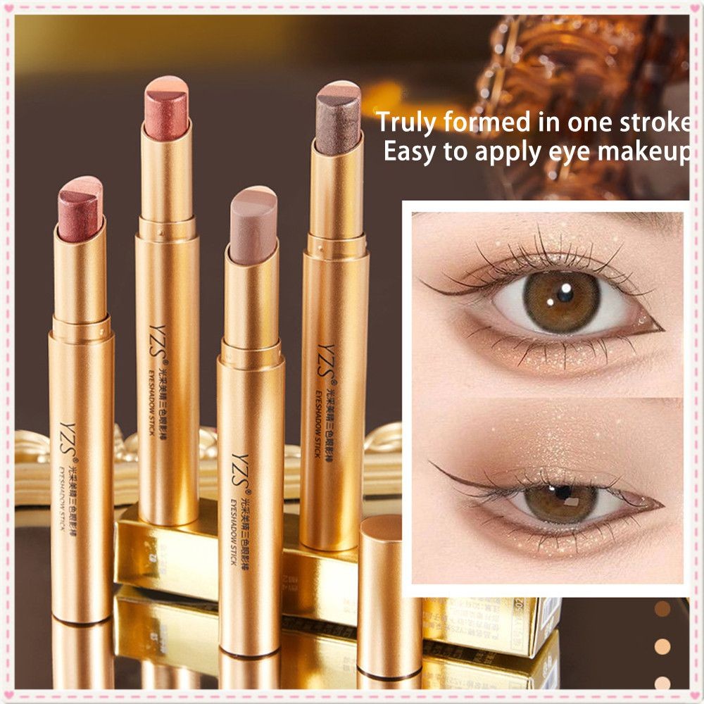 YZS 3-color Eye Shadow Stick Delicate Long Lasting Color Rendering ...