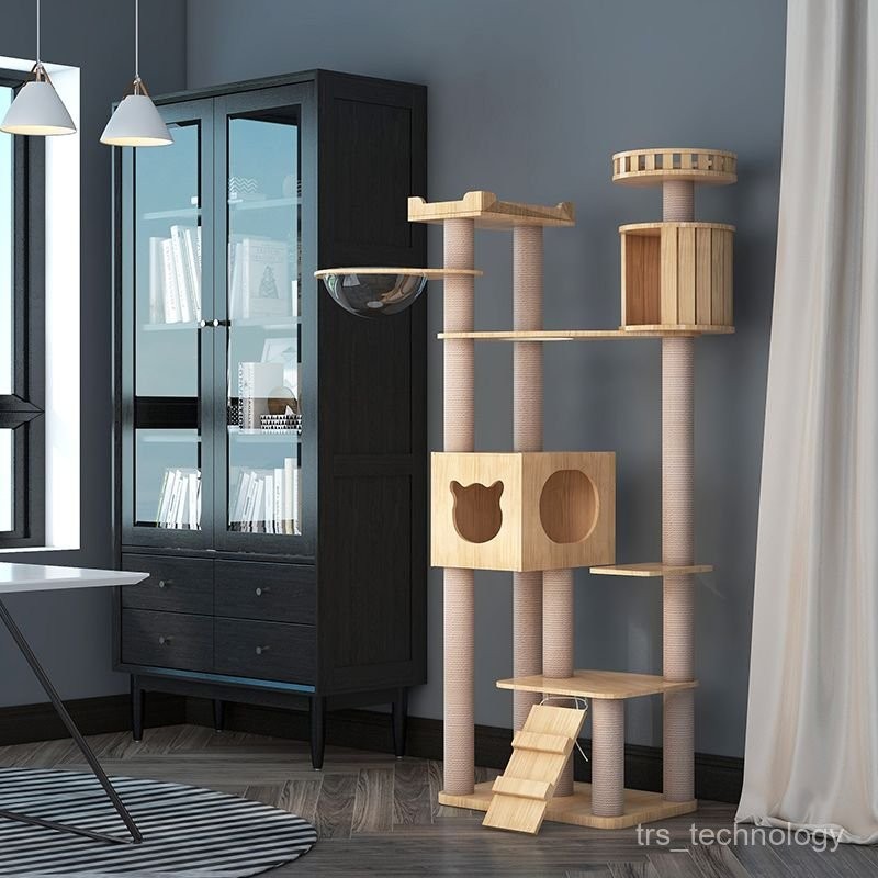 Solid Wood Cat Climbing Frame A Series Space Capsule Cat Climber Cat ...