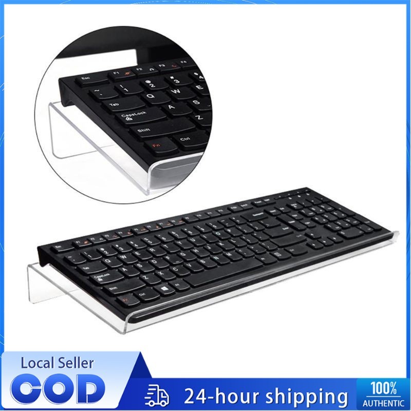 Transparent Acrylic Computer Keyboard Tilted Holder Ergonomic Design ...