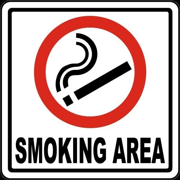 Acrylic smoking area sign / smoking area sign / smoking area sign ...