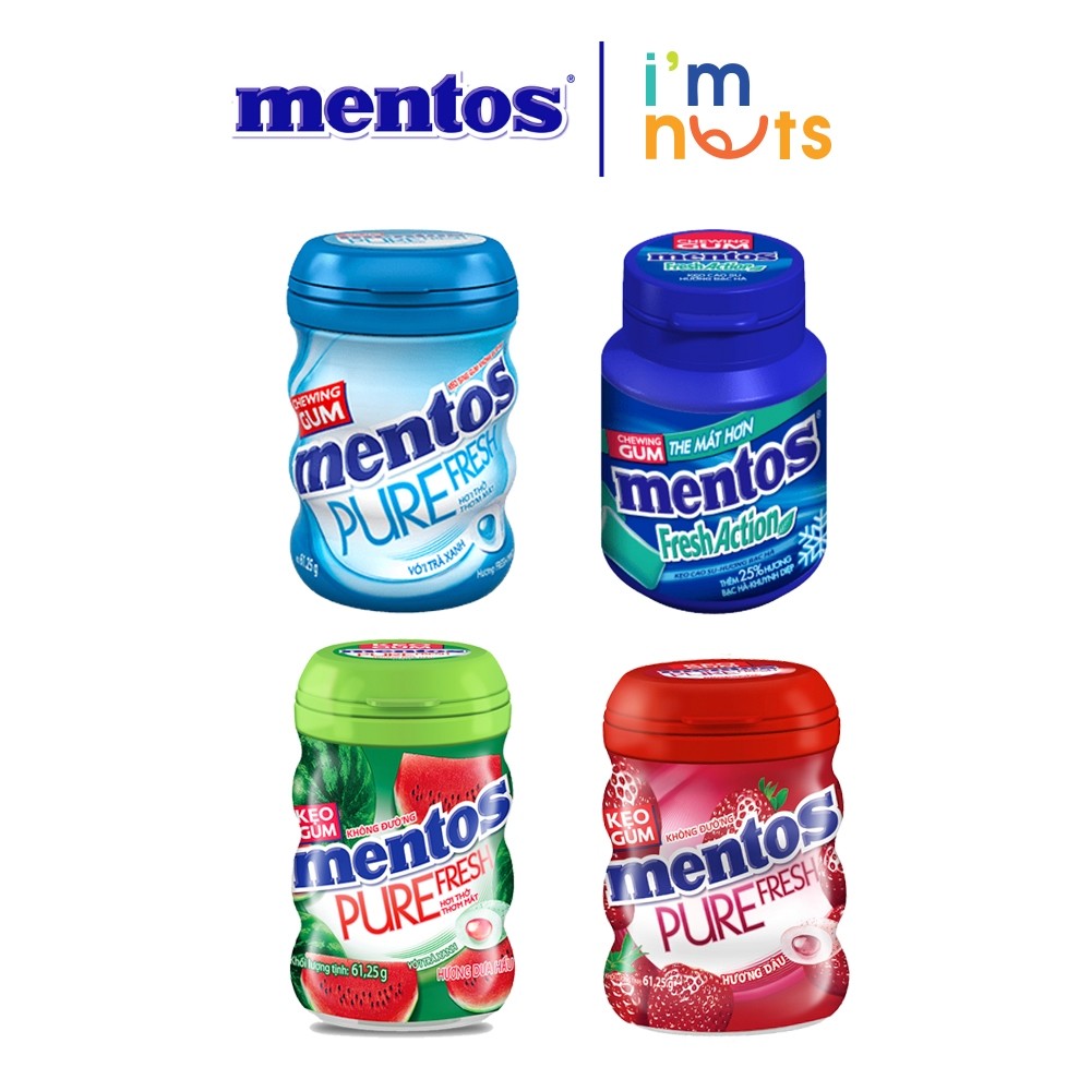 Mentos Fresh Action gum and Mentos Pure Fresh sugar-free gum in all ...