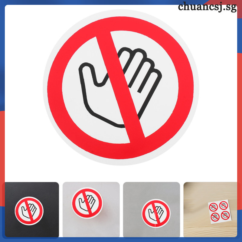 Anti-touch Safety Sign Stickers Do Not Warning Label The 6 Pcs chuancsj ...