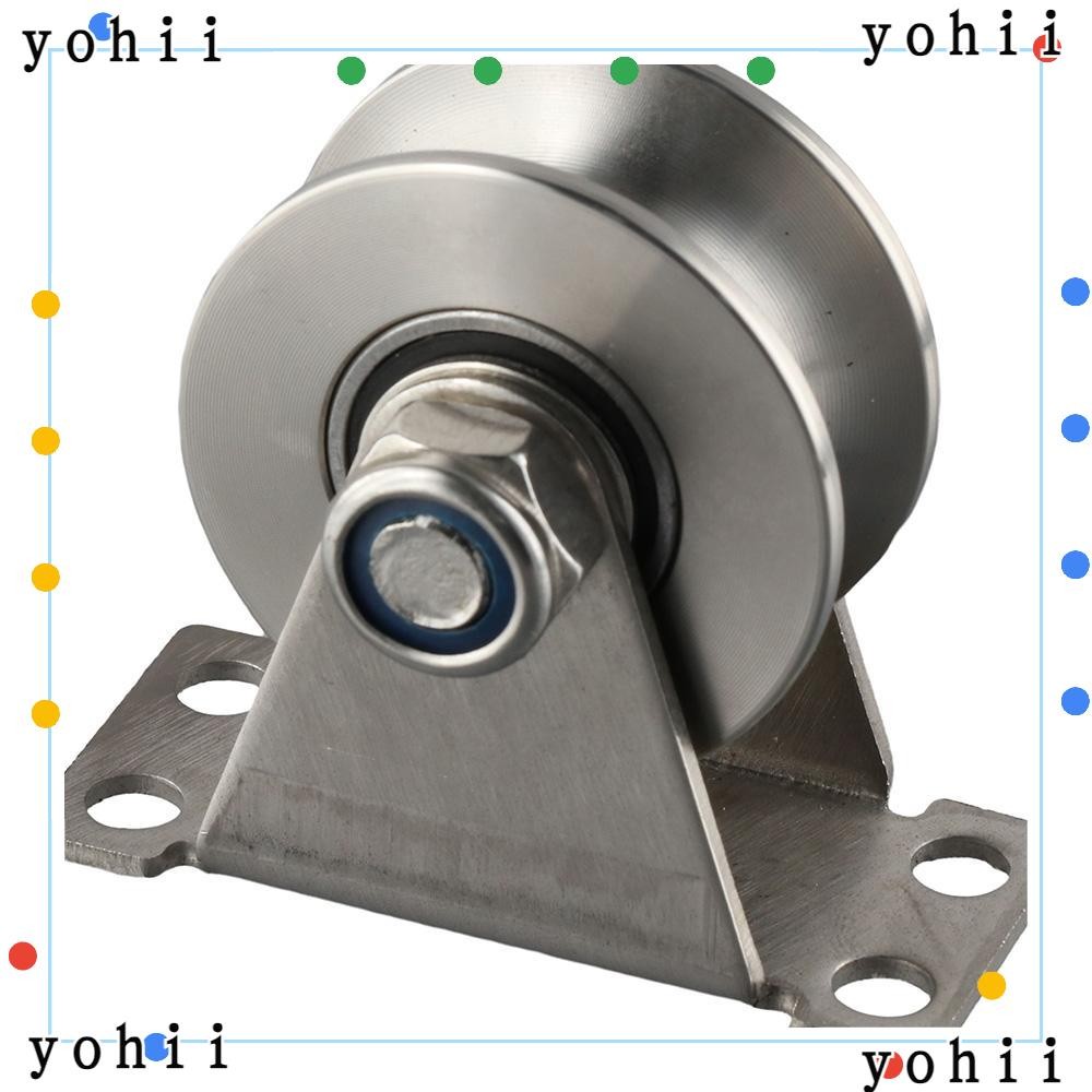 YOHII Pulley, Stainless Steel U Type Pulley Block, Duplex Bearing ...