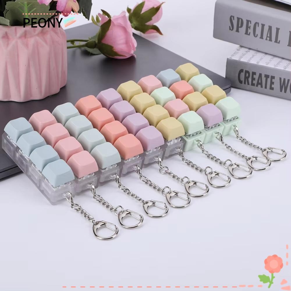 PEONIES Keycap Pinch Toy, Finger Keyboard DIY Button Keycap, 4Keys ...