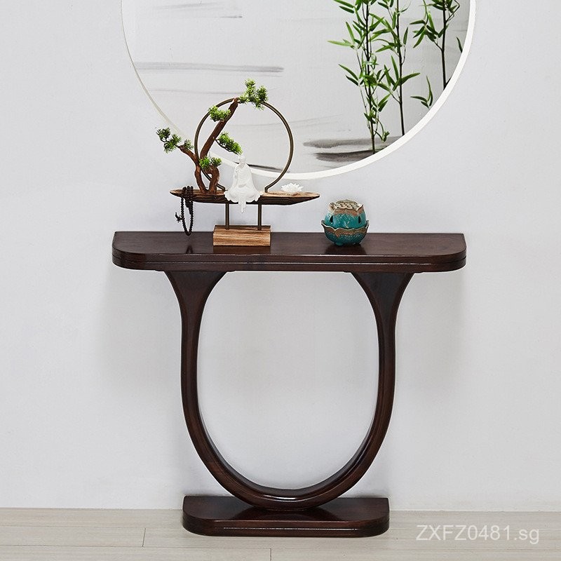 New Chinese Style Solid Wood Console Entryway Cabinet Entryway Long ...