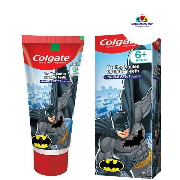 Colgate Batman Bubble Fruit Flavor Toothpaste For Kids 80g | Shopee ...