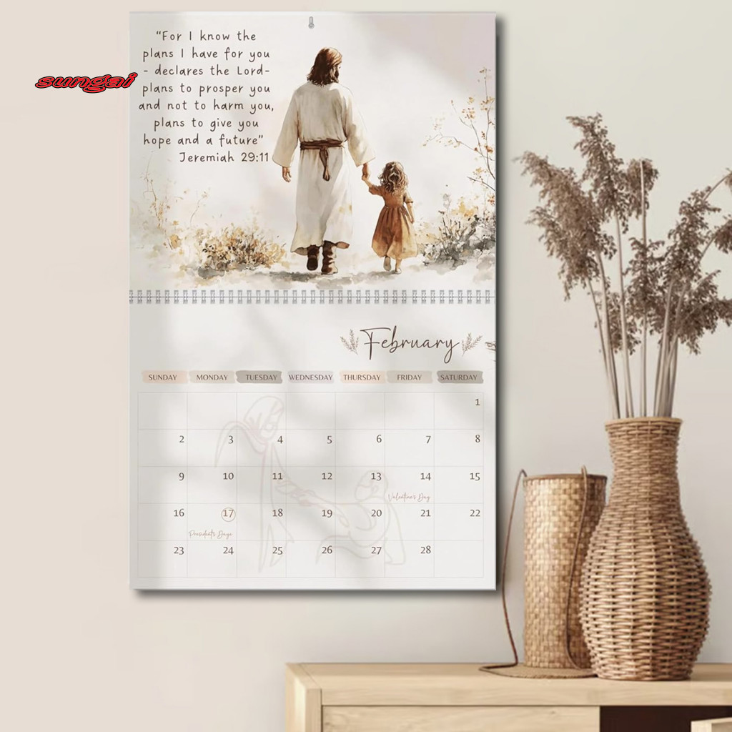 SUN_ Devotional Calendar with Bible Verses Christian Wall Calendar 2025 ...