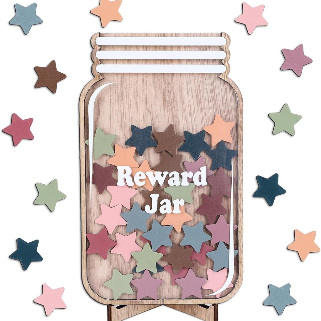 Star Jar Reward System Reward Jar Kids Incentive Reward Star Jar with ...