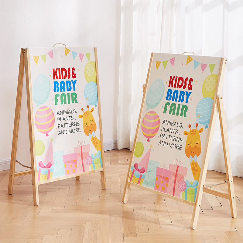 kt Board Billboard Bracket Solid Wood Poster Vertical Outdoor Floor ...