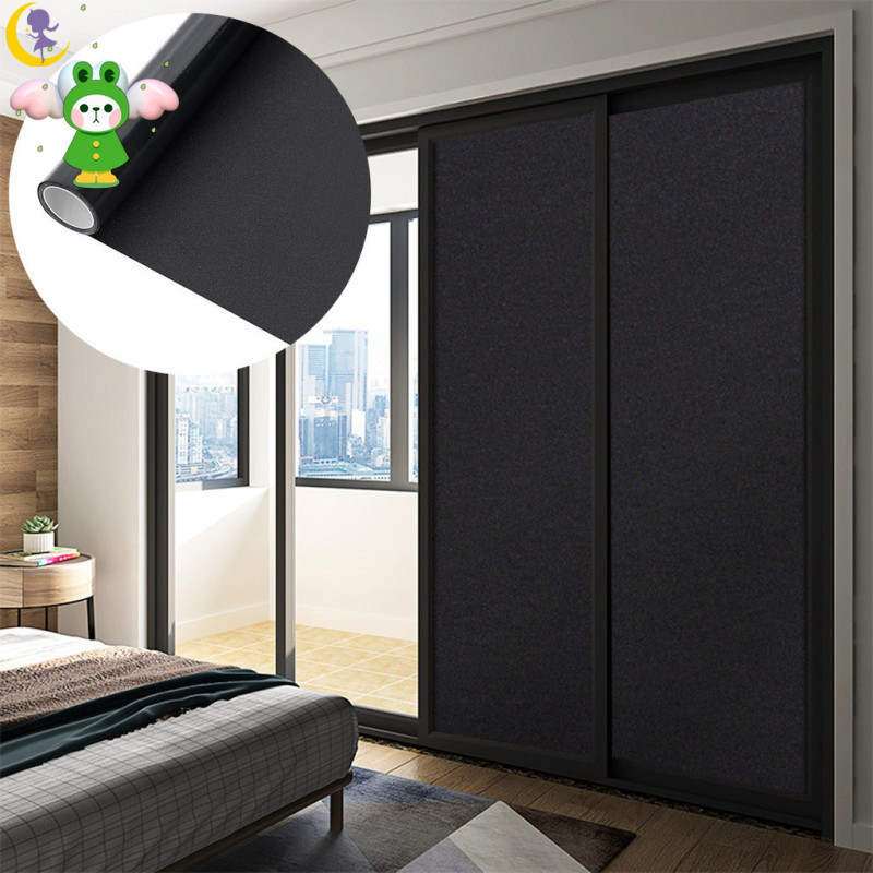Static Black Opaque Glass Film Black Opaque Frosted Glass Sticker Heat ...