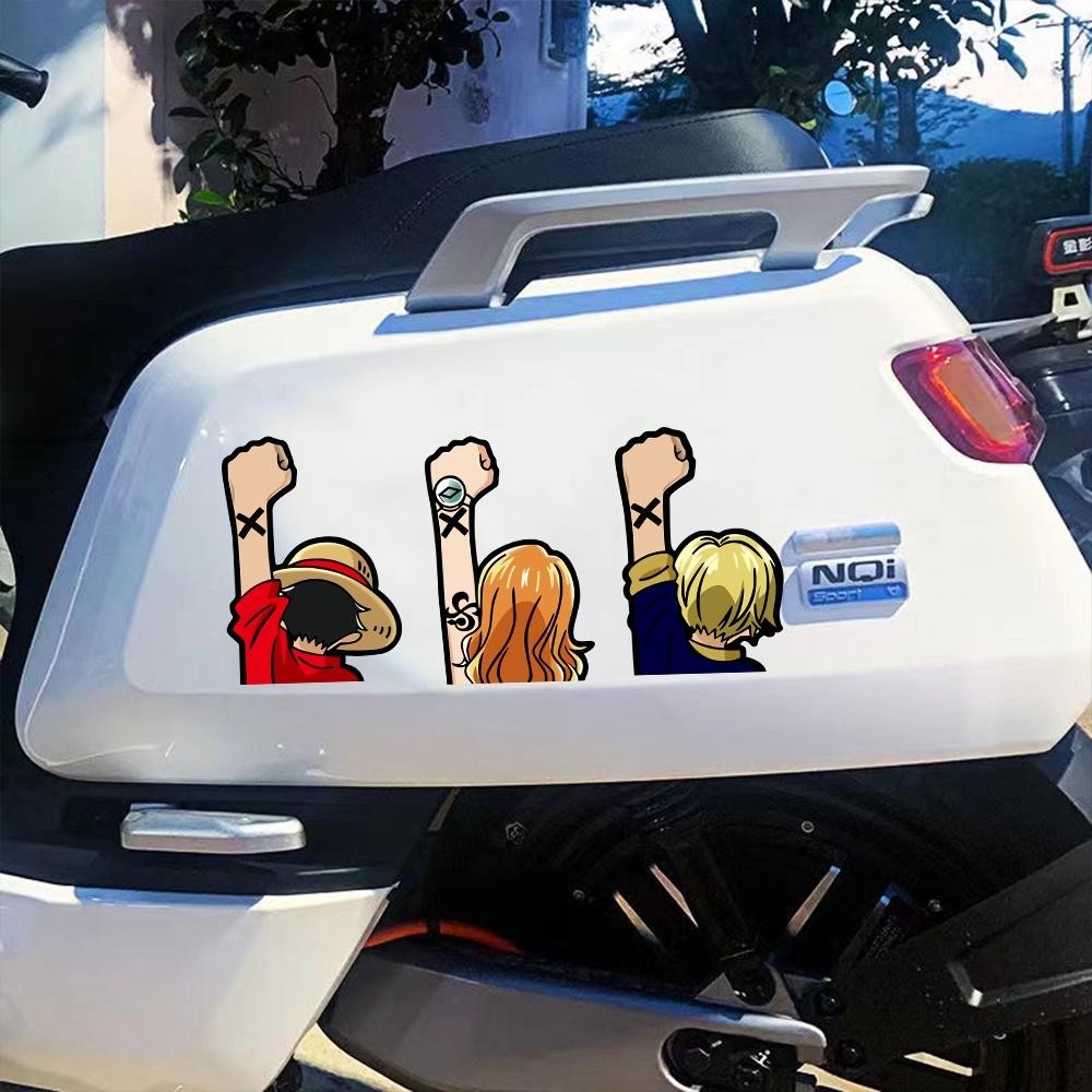 One Piece Luffy Reflective Motorcycle Accessories Car Sticker Helmet ...