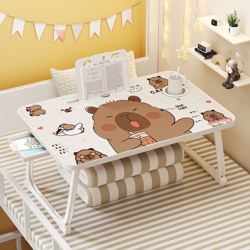 Bed Desk Folding Small Table Heightened Cartoon High School Student ...