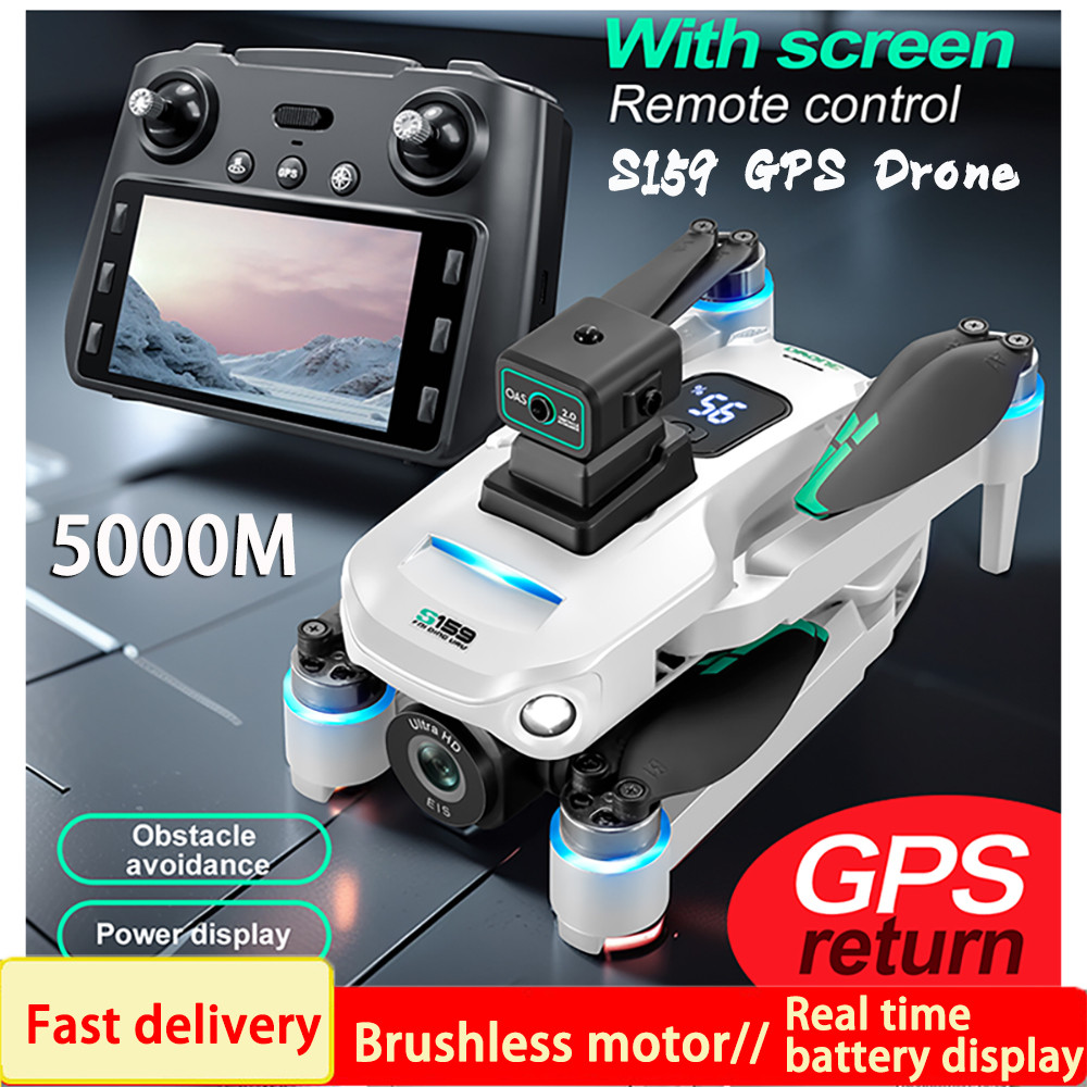 S159 GPS Drone 8K Professional HD Dual Camera With Screen 5G WIFI 360 Obstacle Avoidance ...
