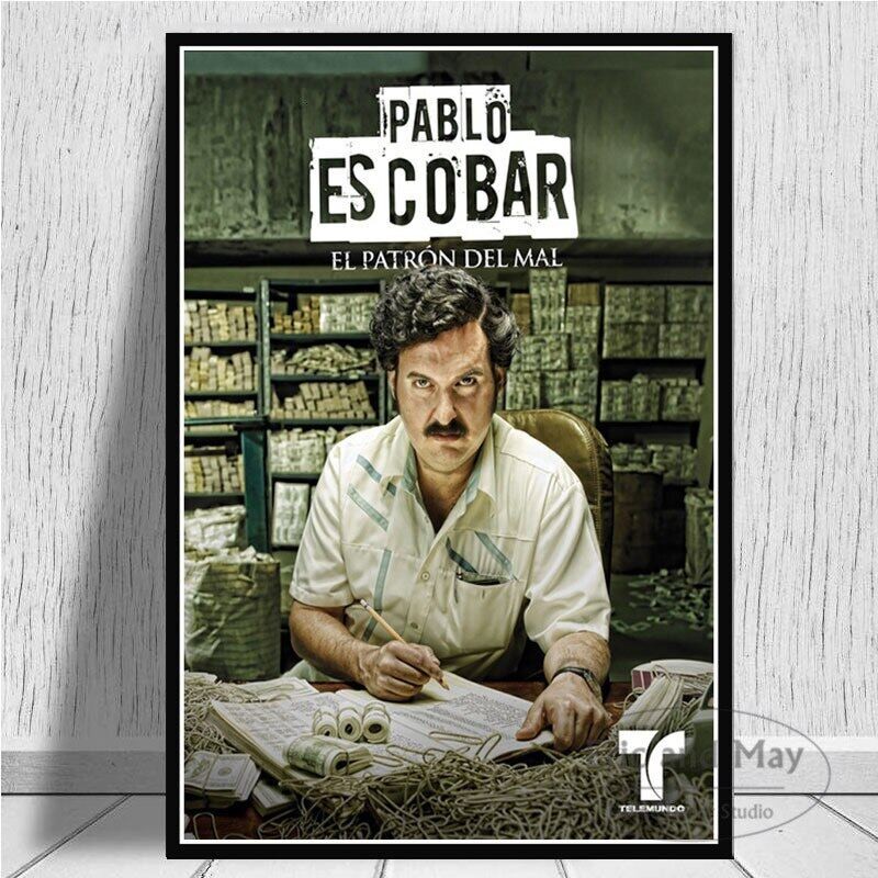 Pablo Escobar Character Legend Retro Art Vintage Poster and Print ...