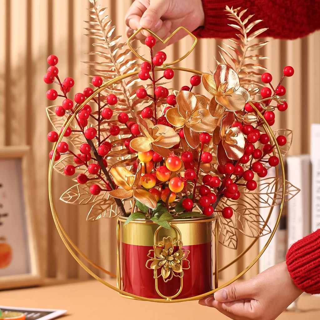 2026 Chinese New Year Decorative Flower Pot Thickening Desktiop ...