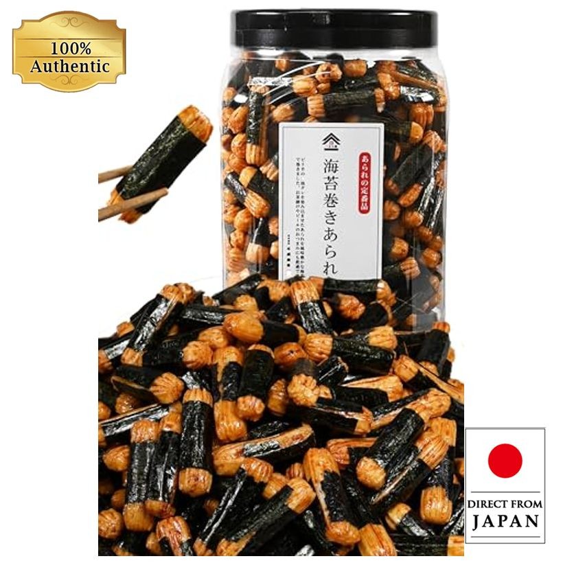 Arare Rice Crackers 500g with Familiar Soy Sauce and Seaweed ...
