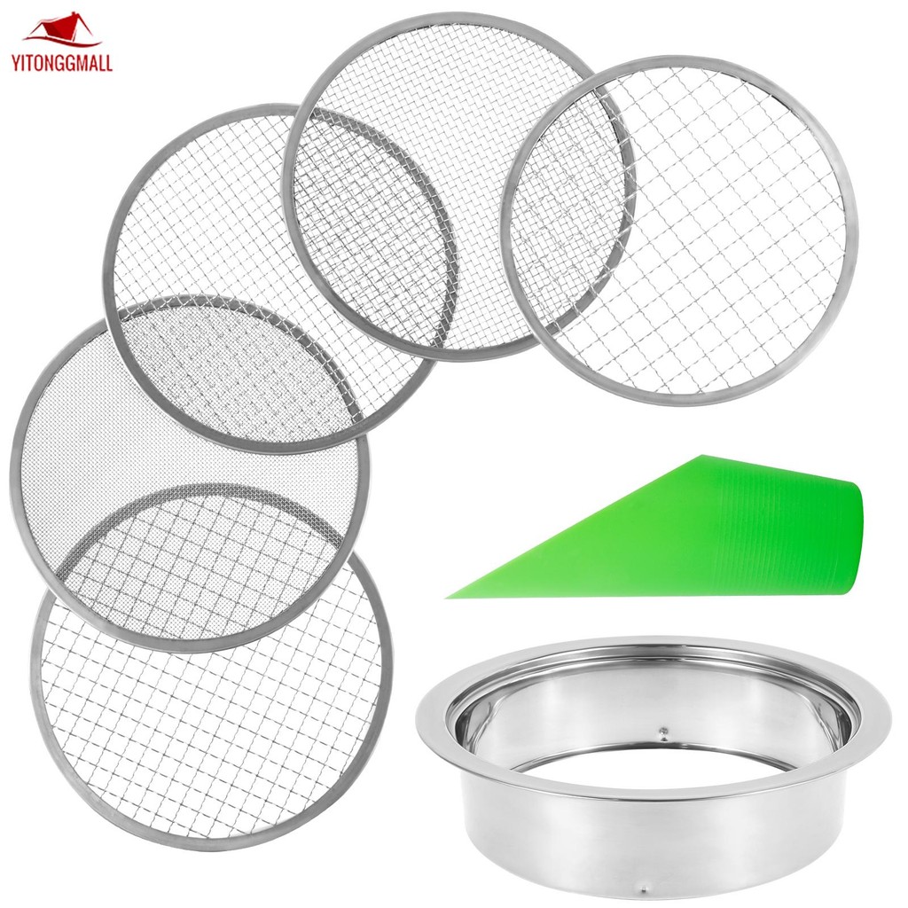 Soil Sieve Set Detachable Dirt Sifter Set With Shovel Meshes Riddle ...