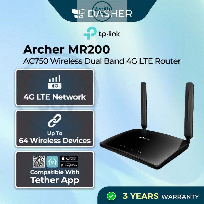 ZenithJoy TP-Link Archer MR200 AC750 Wireless Dual Band 4G LTE Router ...