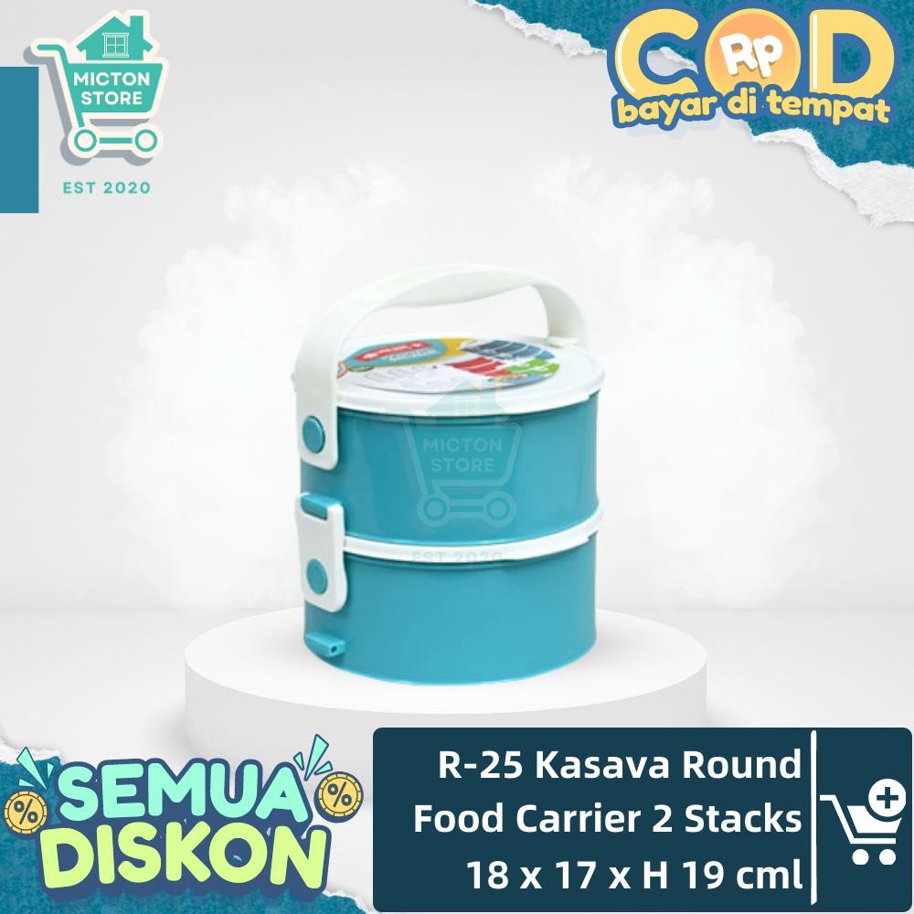 MICTON Lion Star Rantang R-25 Kasova Round Food Carrier 2 Stacks ...