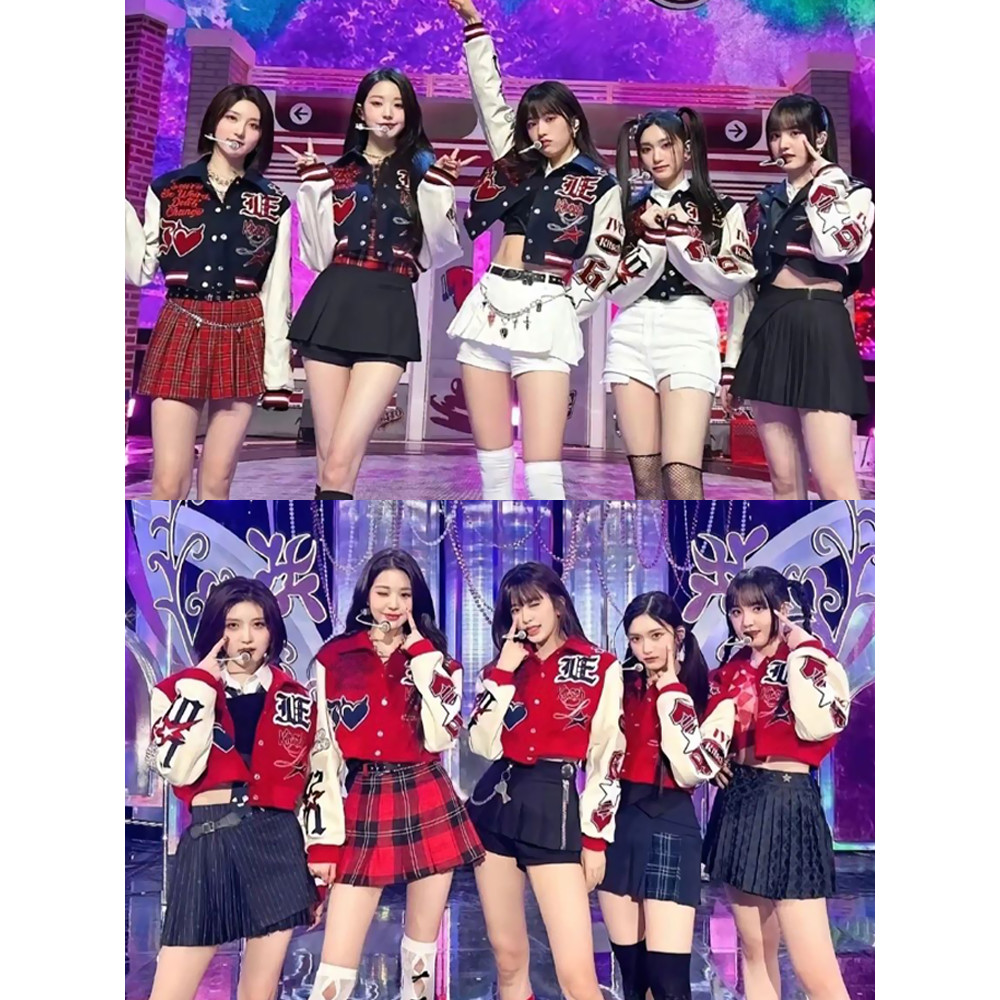 Ive Girl Group Same Style Playing Song Uniform Zhang Yuanying Costume ...