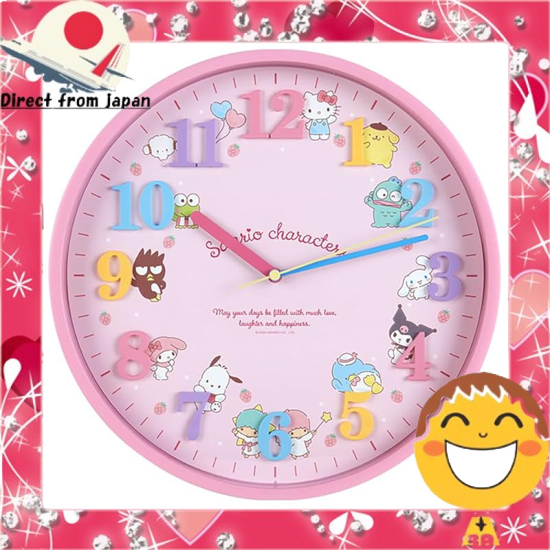 Sanrio Characters Wall Clock - Cinnamoroll Design, 29.5cm x 29.5cm x 4 ...