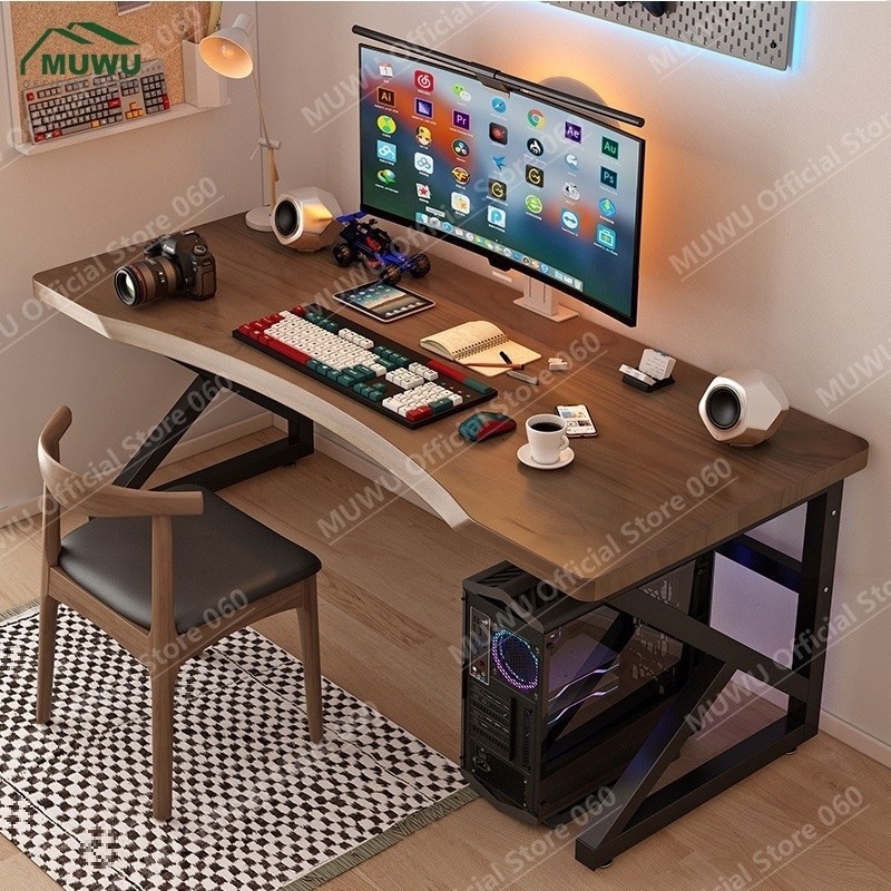 MUWU Solid Wood Computer Home Study Bedroom Esports Desk Office Table ...