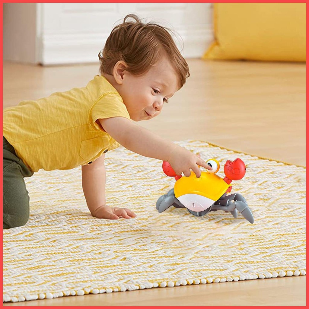 Walking Crab Toy Electric Lighted Sound Walking Toy Educational Cartoon ...