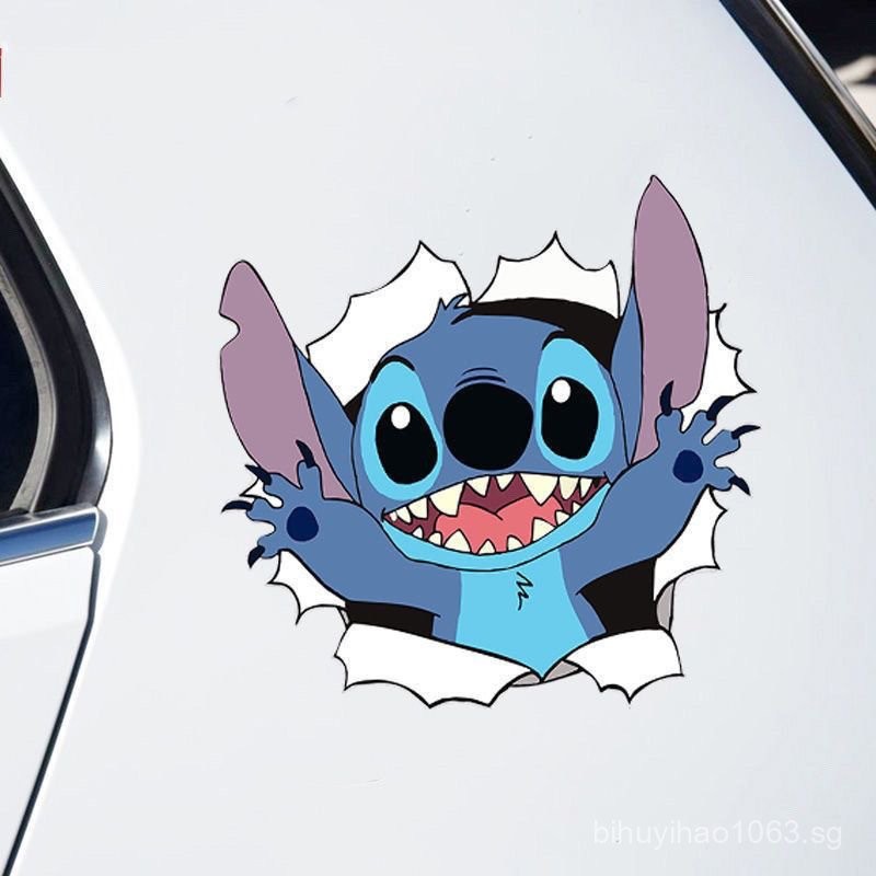 Stitch Bumper Stickers Car Personality Creativity Cartoon Animation ...