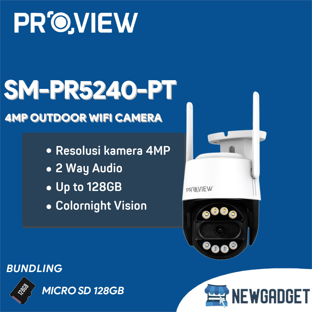 Proview SM-PR5240-PT 2K+ COLOR NIGHT VISION 2 WAY AUDIO PAN-TILT ...