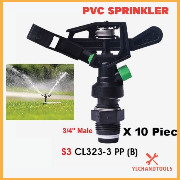 10 PIECE X PVC SPRINKLER-CL323-3 PP ( B ) Long Arm Irrigation Water ...