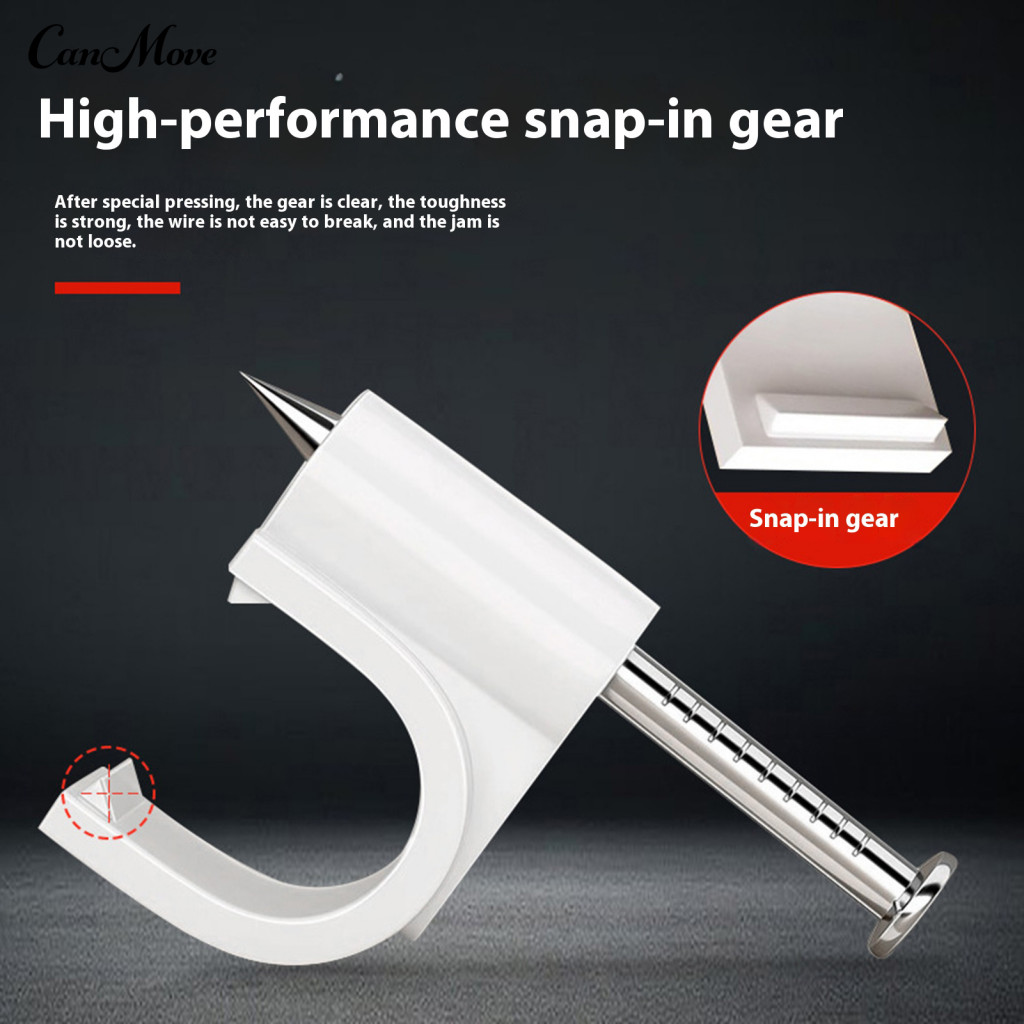 Wall Mount Cable Clips Cable Nail Clips 100pcs High-strength Metal ...