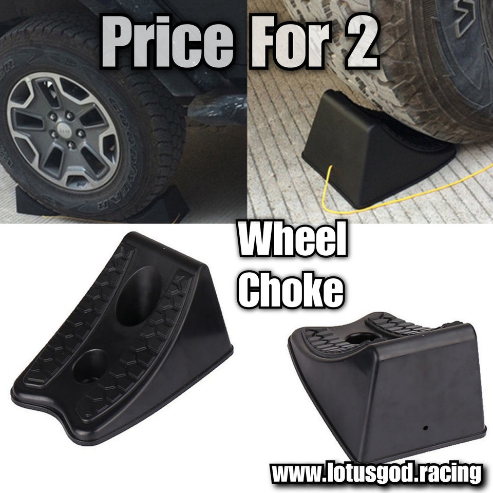 Universal Wheel Chock Heavy Duty Rim Block Anti Slip Slope Plastic Base ...