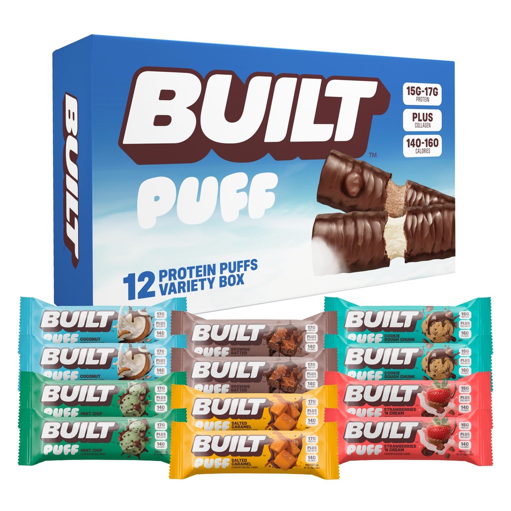 Built bar Puff protein bar Variety pack Collagen On-the-go snacks ...