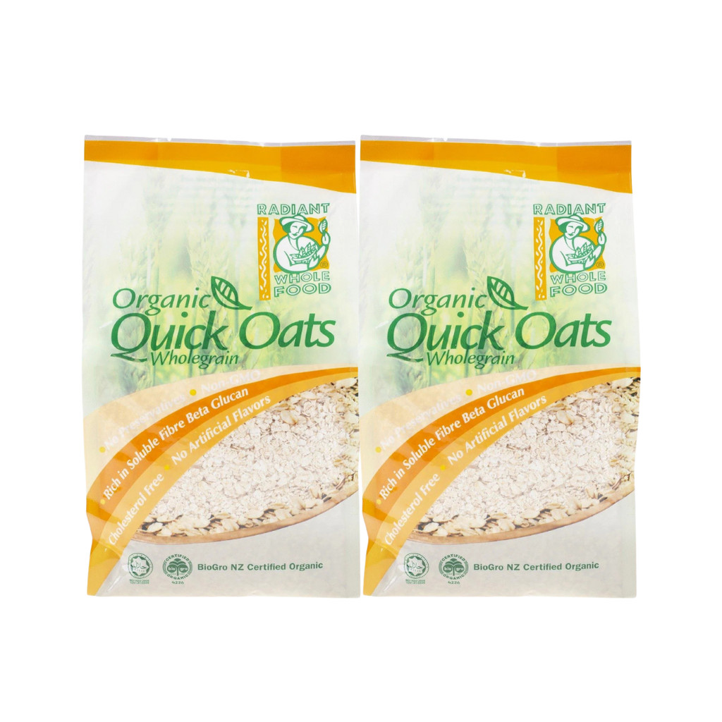 [Twin Pack] Radiant Organic Quick Oats (500g x 2 Packs) | Shopee Singapore