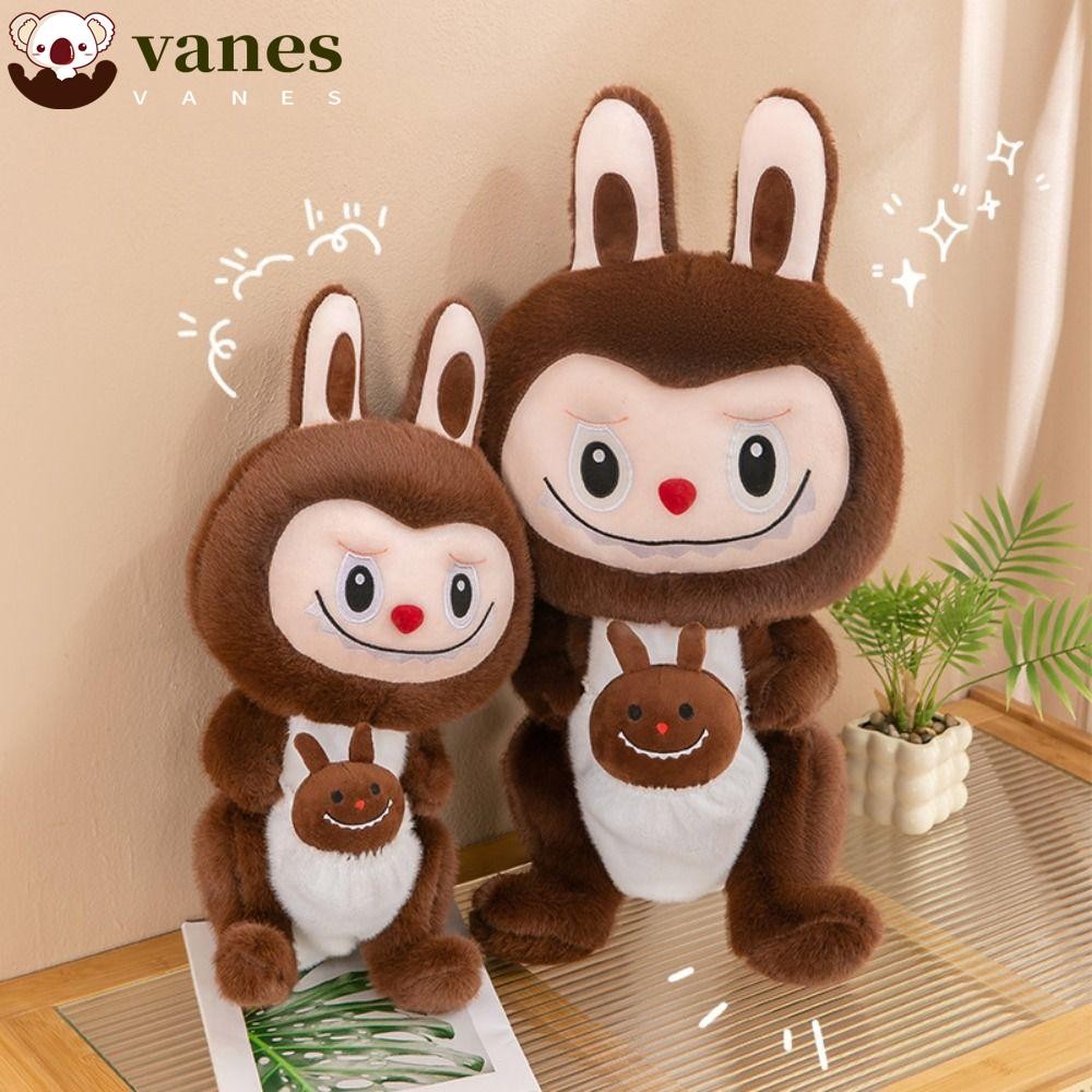 VANES Labubu Plush Stuffed Doll, Big Eye Fluffy Kangaroo Labubu Plush ...