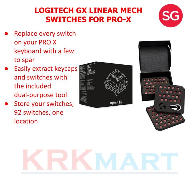 Logitech G GX Switch Kit For Pro X Keyboard Only Blue Clicky/Brown ...