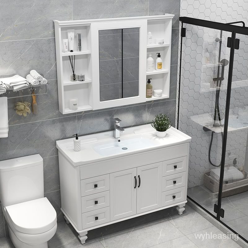 Bathroom Simple Integrated Bathroom Cabinet Combination Bathroom ...