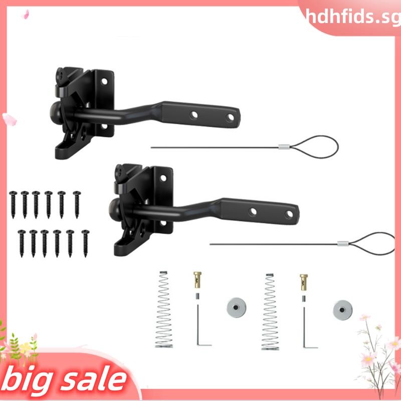 2 Pack Self Locking Gate Latch for Wooden Fence Heavy Duty,with Steel ...