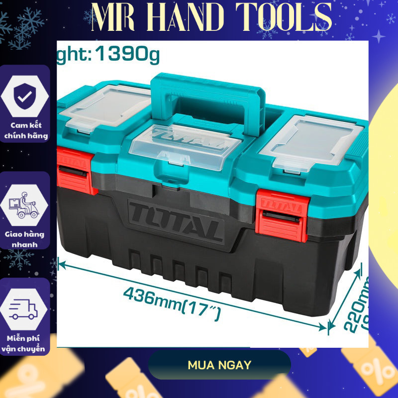 Total TPBX0171 17 inch tool box (plastic lock) | Shopee Singapore