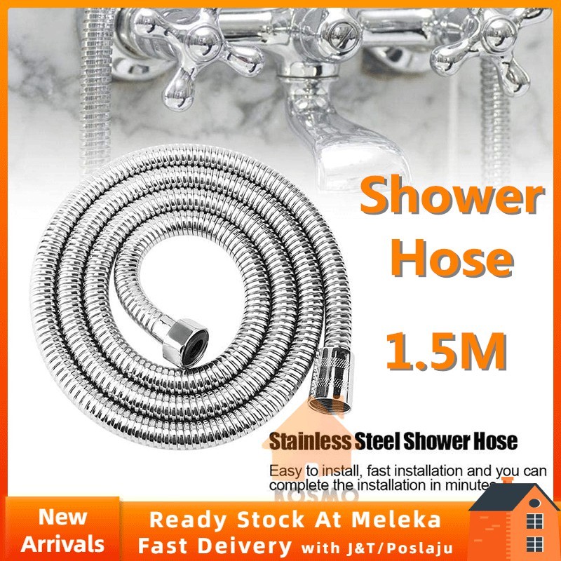 1.5m Shower Hose Stainless Steel Flexible Shower Hose Bathroom ...
