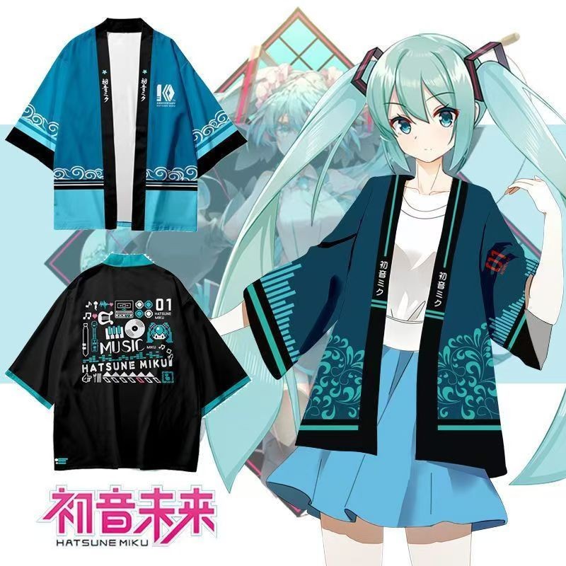 Hatsune Miku Men'S And Women'S Anime Cosplay Loose Japanese Yukata ...