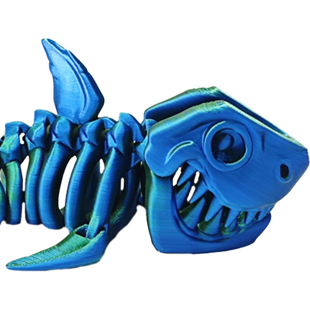 Articulated Skeleton Shark Fidget Toy 3D Printed Shark Model for Home ...