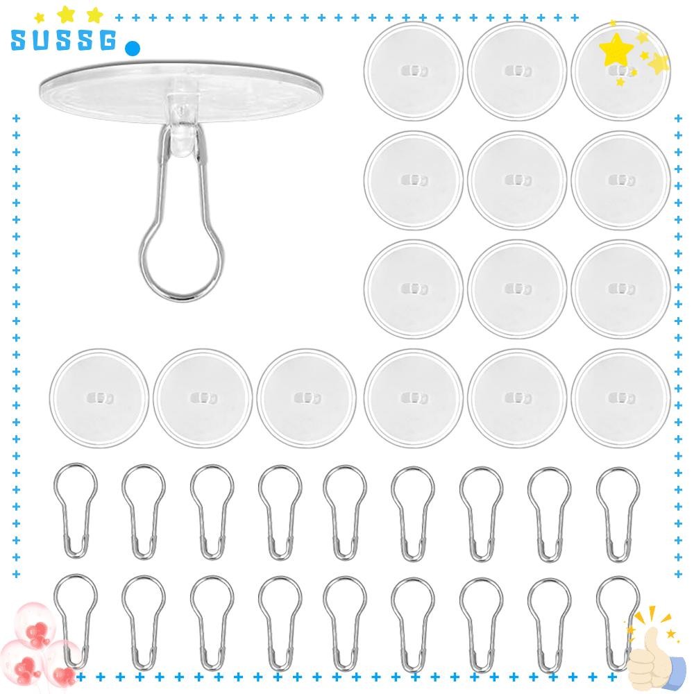 SUSSG 100pcs Sticky Ceiling Hooks, Round Self Adhesive Wall Hooks, Mini ...