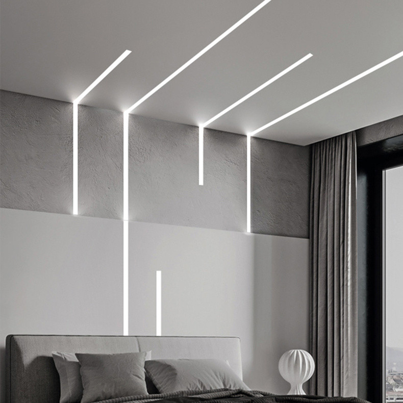 LED Linear Living Room Line Recessed LED Linear Light Set with Light ...