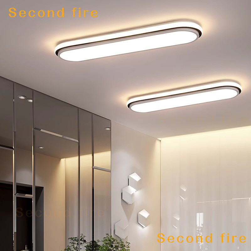 Simple Modern Led Ceiling Light Long Strip Light Stylish White Aisle ...