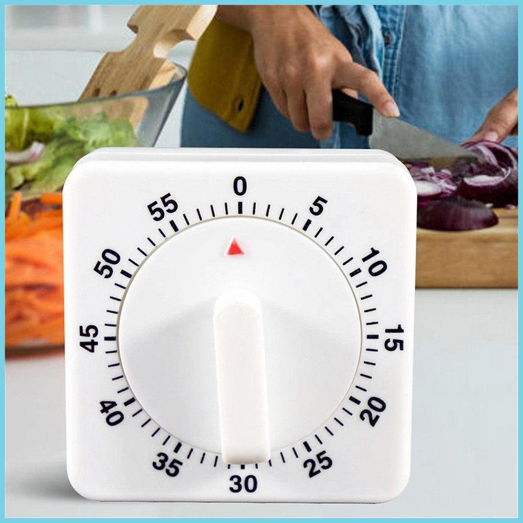 Kitchen Wind Up Timer 60-Minute Cooking Countdown Reminder Loud Food ...