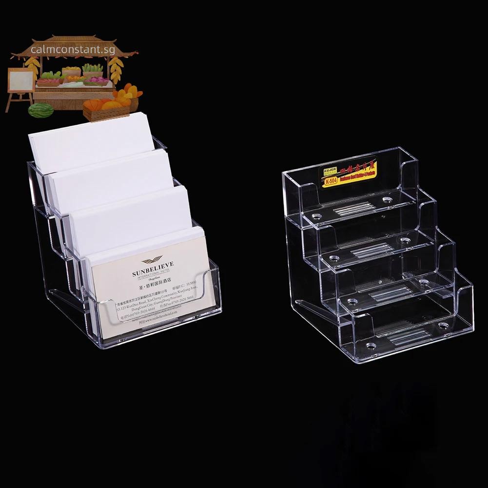 Ca> 4-Layer Transparent Display Stand Desktop Business Card Box ...