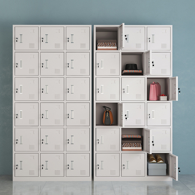 Eighteen Doors Employee Locker with Lock Iron Storage Cabinet Steel ...